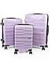Pierre Cardin Provence Purple Lightweight Hardshell Suitcase | Kaleidoscope