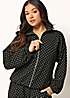 PixieGirl Petite Polka Dot Funnel Neck Jacket | Kaleidoscope