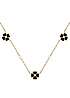 Radley London 18ct Gold Plated Black Heart Flower Necklace | Kaleidoscope