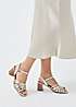 Radley London Soft Gold Crossways Road Metallic Weave Block Heeled ...
