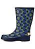 Regatta Orla Three-Quarter Blue Frilly Flower Wellies | Kaleidoscope
