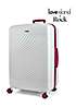 Rock Love Island 8 Wheel White/Pink Softshell Suitcase Large | Kaleidoscope