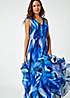 Roman Abstract Print Frill Maxi Dress | Kaleidoscope