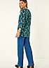 Roman Abstract V-Neck Stretch Top | Kaleidoscope