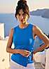 Roman Asymmetric Button Vest Top | Kaleidoscope