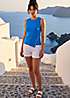 Roman Asymmetric Button Vest Top | Kaleidoscope