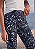 Roman Bengaline Spot Print Cropped Trousers | Kaleidoscope