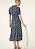 Roman Ditsy Print V-Neck Midi Dress | Kaleidoscope