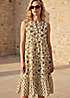 Roman Floral Contrast Collared Swing Dress | Kaleidoscope