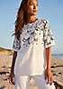 Roman Floral Mono Print Top | Kaleidoscope