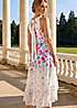 Roman Floral Print High Low Midi Dress | Kaleidoscope