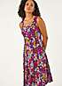 Roman Floral Print Stretch Panel Dress | Kaleidoscope