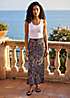 Roman Floral Print Stretch Panel Skirt | Kaleidoscope