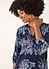 Roman Floral Puff Print Stretch Shirt | Kaleidoscope