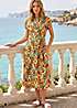 Roman Fruit Print Belted Midi Dress | Kaleidoscope