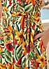 Roman Fruit Print Belted Midi Dress | Kaleidoscope