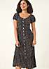 Roman Spotty Heart Button Midi Dress | Kaleidoscope