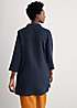 Seasalt Cornwall Navy Tide Clock Three-Quarter Sleeve Tunic | Kaleidoscope