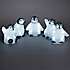 Set of 5 Acrylic LED Penguins by Kaleidoscope | Kaleidoscope