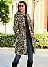 Sosandar Leopard Print Wool Mix Coat | Kaleidoscope