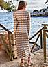 Sosandar Metallic Chevron Flared Sleeve Fine Knit Midi Dress | Kaleidoscope