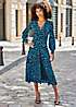 Sosandar Twist Front Midi Dress | Kaleidoscope