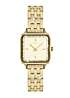 Spirit Ladies Square Gold Dial Silver Plated Bracelet Watch | Kaleidoscope