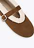 Steve Madden Brown Lodge Faux Shearling Suede Slippers | Kaleidoscope
