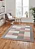 Think Rugs Brooklyn Modern Patchwork Border Soft Hand Carved Rug ...