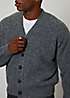 Threadbare Grey Fluffy Knitted Button Up Cardigan | Kaleidoscope
