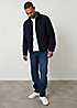 Threadbare Navy Faux Wool Button Up Quilted Shacket | Kaleidoscope
