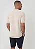 Threadbare Stone Wavy Stripe Textured Knitted Polo Jumper | Kaleidoscope