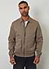 Threadbare Taupe Showerproof Patch Pocket Zip Up Jacket | Kaleidoscope