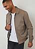 Threadbare Taupe Showerproof Patch Pocket Zip Up Jacket | Kaleidoscope