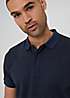 Threadbare Textured Hidden Placket Polo Shirt | Kaleidoscope