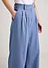 Together Powder Blue Linen Mix Wide Leg Trousers | Kaleidoscope