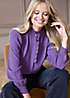 Together Purple Pie Crust Ruffle Blouse | Kaleidoscope