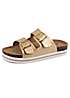 Totes Gold Double Buckle Platform Sliders | Kaleidoscope