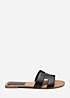 Where’s That From Grazia Cut Out Design Wide Fit Dark Brown Slide On ...
