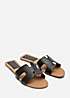 Where’s That From Grazia Cut Out Design Wide Fit Dark Brown Slide On ...