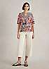White Stuff Ash Linen Blend Top | Kaleidoscope