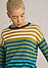 White Stuff Olive Stripe Jumper | Kaleidoscope