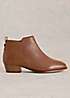 White Stuff Wide Fit Tan Leather Ankle Boots | Kaleidoscope