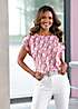Witt Graphic Print Round Neck Blouse | Kaleidoscope