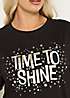 Yours Curve ’Time To Shine’ Sleep Tee Nightdress | Kaleidoscope