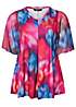 Yours Curve Abstract Print Mesh Swing Top | Kaleidoscope