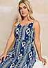 Yours Curve Aztec Print Shirred Sundress | Kaleidoscope