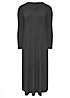 Yours Curve Charcoal Grey Ribbed Flare Maxi Dress | Kaleidoscope