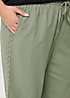 Yours Curve Crochet Detail Linen Trousers | Kaleidoscope