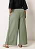 Yours Curve Crochet Detail Linen Trousers | Kaleidoscope